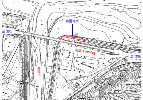吉野川右岸52k8付近 （美馬郡つるぎ町貞光江の脇）